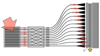 Reconfigurable Photonic Circuit for Controlled Power Delivery to Laser-Driven Accelerators on a ...