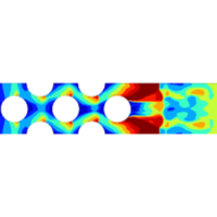 Shock interaction with three-dimensional face centered cubic array of ...