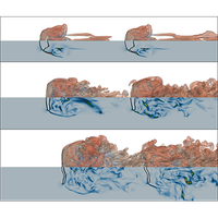 Three-dimensional numerical simulation of tandem droplets accelerated by continuous uniform ...