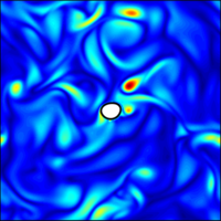 Interaction between a large buoyant bubble and turbulence | Phys. Rev ...