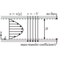 Taylor dispersion in the presence of cross flow and interfacial mass ...