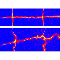 Dispersion and deformation of molecular patterns written in turbulent ...