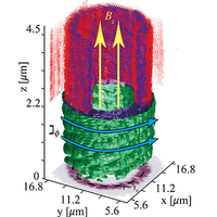 Generating axial magnetic fields via two plasmon decay driven by a ...